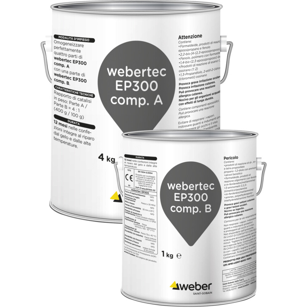 webertec EP300 : Epossidici > Ripristino e consolidamento strutturale > Malte per il ripristino ...