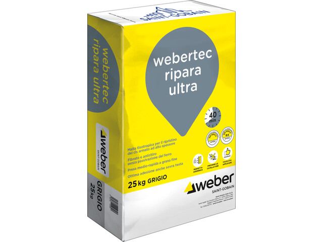 webertec ripara ultra : Malte per il ripristino del calcestruzzo > Protezione, ripristino e ...