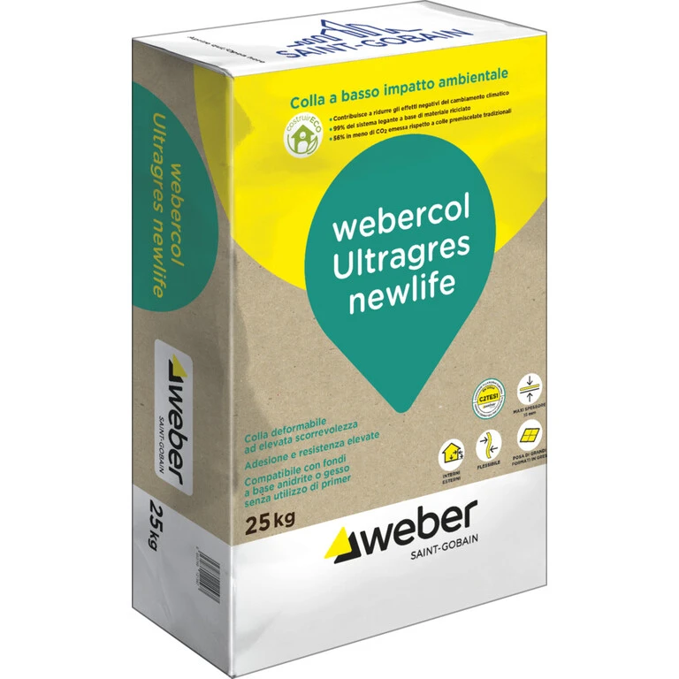 webercol Ultragres newlife : Colle deformabili a presa normale > Colle ...