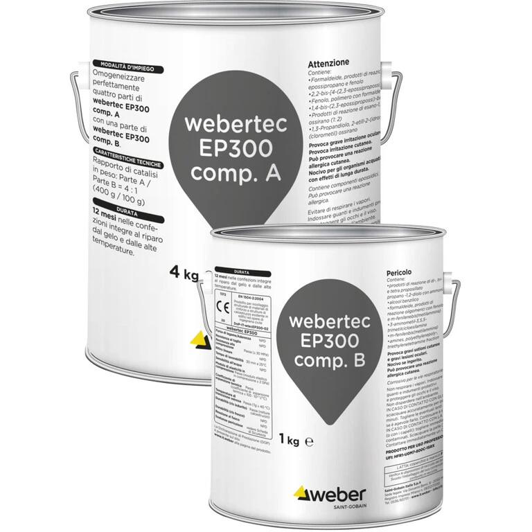 webertec EP300 : Epossidici > Ripristino e consolidamento strutturale > Malte per il ripristino ...